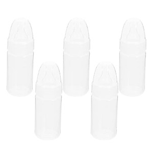 DOITOOL 15 Pcs Newborn Disposable Milk Bottles Babies Supple Milk Bottles Classic Clear Neck Bottles (White)