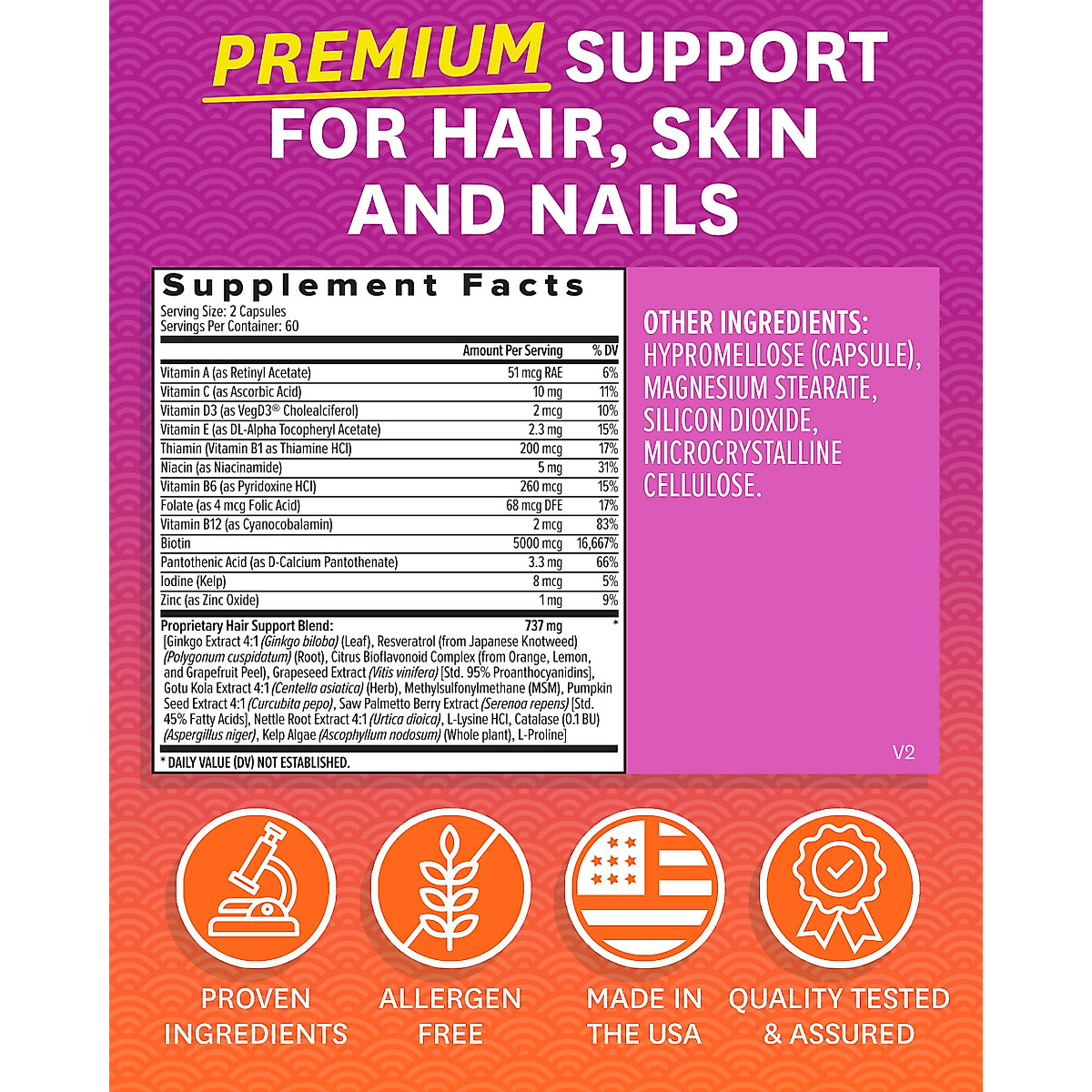 Zenwise Hair Growth Vitamins - Hair Loss Treatment with Biotin, Saw Palmetto DHT Blocker, and Vitamins to Stimulate Faster Regrowth and Curb Thinning - Supplement for Men and Women - 120 Count