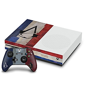Head Case Designs Officially Licensed Assassin's Creed Flag Of France Unity Key Art Vinyl Sticker Gaming Skin Decal Cover Compatible With Xbox One S Console and Controller Bundle
