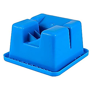 ZOENHOU 4 PCS 12 Hole Square Multifunction Paint Brush Basin Cleaner, Plastic Twin Compartment Artist Brush Washer with Brush Holder and Lid for Cleaning Acrylic Watercolor Oil Painting