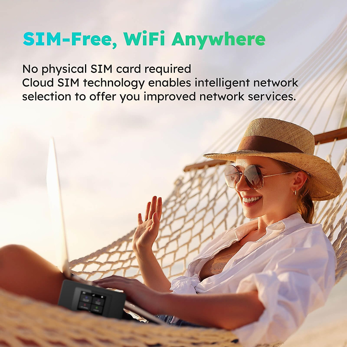 GlocalMe DuoTurbo 4G LTE Portable WiFi Hotspot for Travel in 200+ Countries, Mobile Hotspot Device with Global 1GB & Local 10GB Data 30Days, SIMFREE and Dual Modem, 10 Devices Connected(White)