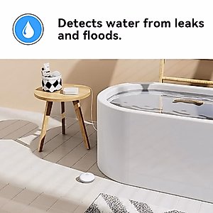 HEIMAN WiFi Water Leak Detector, Smart Water Sensor Alarm, 75 dB Water Flooding Alerts and App Remote Notifications, Leak and Drip Detectors for Home, Basement, Kitchen, Laundry, Bathroom