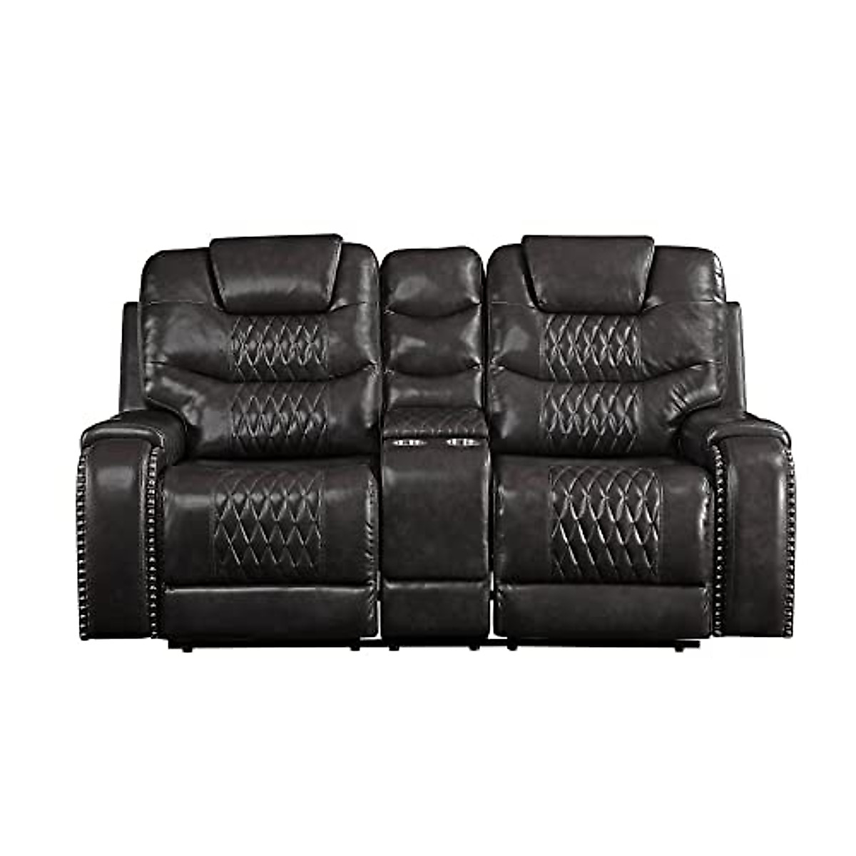 Acme Furniture Braylon Love Seats, Magnetite