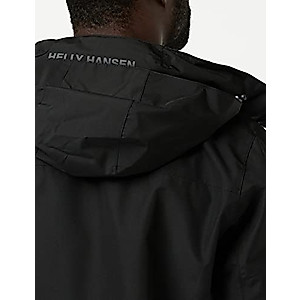 Helly Hansen Men's Dubliner Waterproof Windproof Breathable Rain Coat Jacket, 990 Black, Large