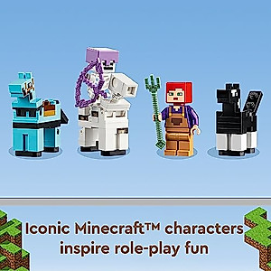 LEGO Minecraft The Horse Stable 21171 Building Kit; Fun Minecraft Farm Toy for Kids, Featuring a Skeleton Horseman; New 2021 (241 Pieces)