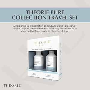 THEORIE PURE Hypoallergenic Travel Set - Shampoo and Conditioner- Plant-Based, Ultra Gentle Clean Beauty Formulas for Sensitive Skin, Fragrance, Sulfate, Gluten & Paraben Free - 90 mL