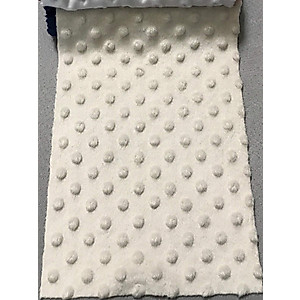 LUVFABRICS Very Soft Minky dimple dot Fabric by The Yard (Ivory)