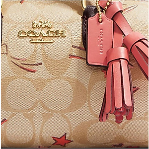 COACH Women's Lacey Crossbody in Signature Canvas (Signature Heart Star - Light Khaki Multi)