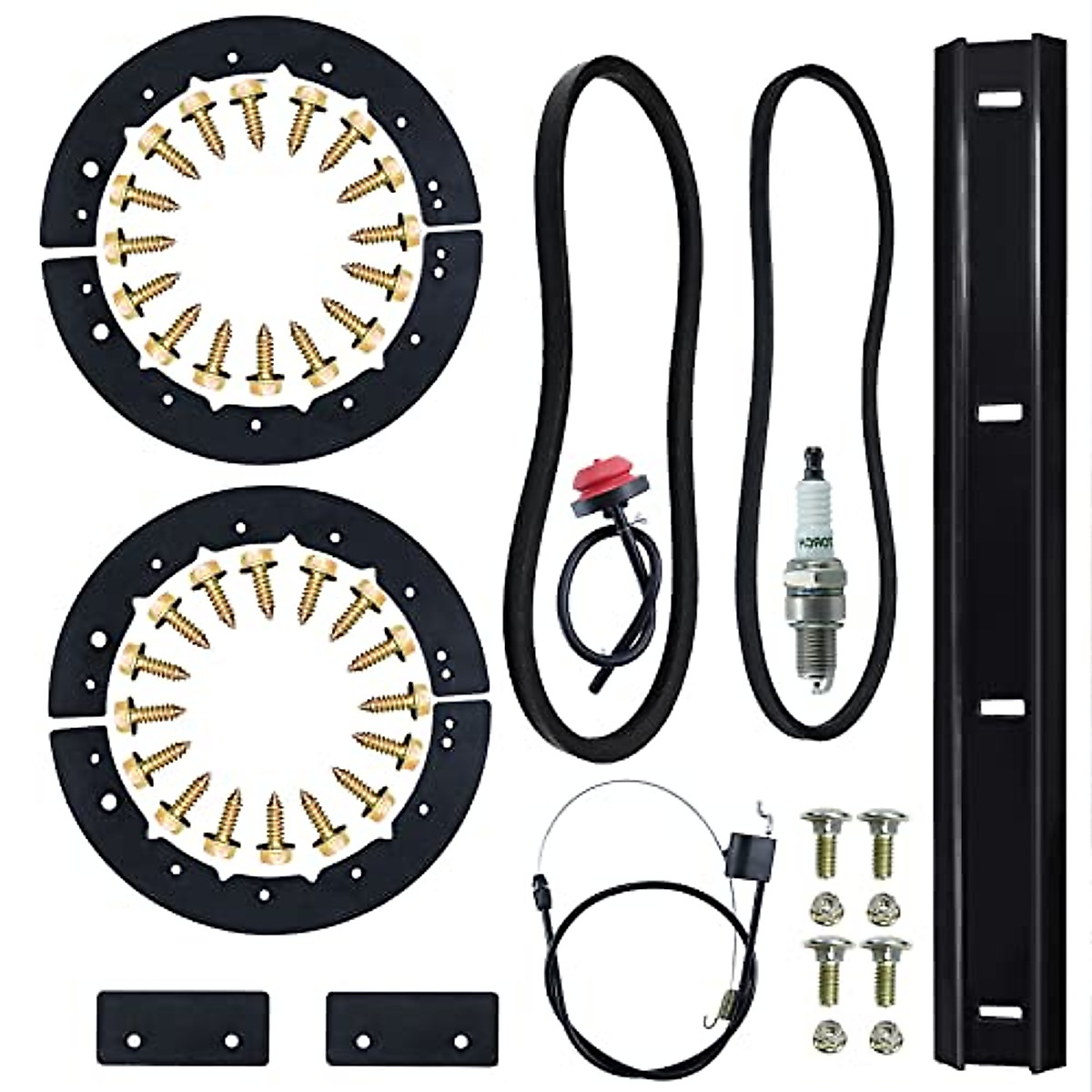 POSFLAG 753-0613 Snowblower Auger Kit with 731-1033 Sheave Plate 954-0101A Drive Belt 954-04032B Drive Belt 946-0910A Clutch Cable Replaces 721-0287, 731-0780, 931-0782A for MTD Snowblower Parts