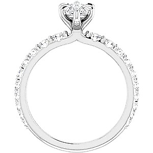 Moissanite World Dainty Intersecting Engagement Ring,Marquise Cut 2.00CT, Colorless Moissanite Ring, 925 Sterling Silver, Solitaire Engagement Ring, Wedding Ring (9)