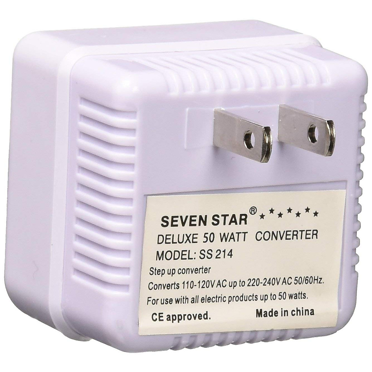 SEVEN STAR SS214 Deluxe 50 Watt Voltage Converter Step Up Transformer