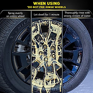 Meguiar's Hot Rims Black Wheel Cleaner - Powerful Formula to Easily Remove Stubborn Brake Dust & Tough Grime - 24 Oz