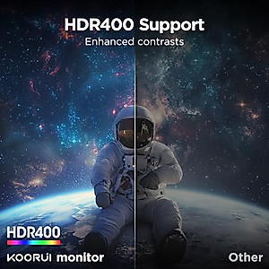 KOORUI 34-inch Ultrawide Curved WQHD 3440×1440 Gaming Monitor, 165Hz 144Hz Curved 1000R- PIP/PBP, 1ms with DisplayHDR 400, DCI-P3 90% Color Gamut, FreeSync Premium, HDMI/DisplayPort, 34E6UC