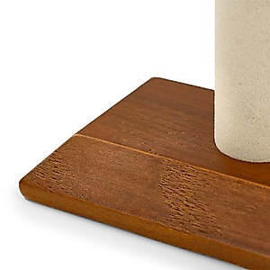 Oirlv Solid Wood T-Bar Watch Display Stand Jewelry Organizer Holder for Watch Bracelet Countertop Table Top Jewelry Tower(Creamy-white)