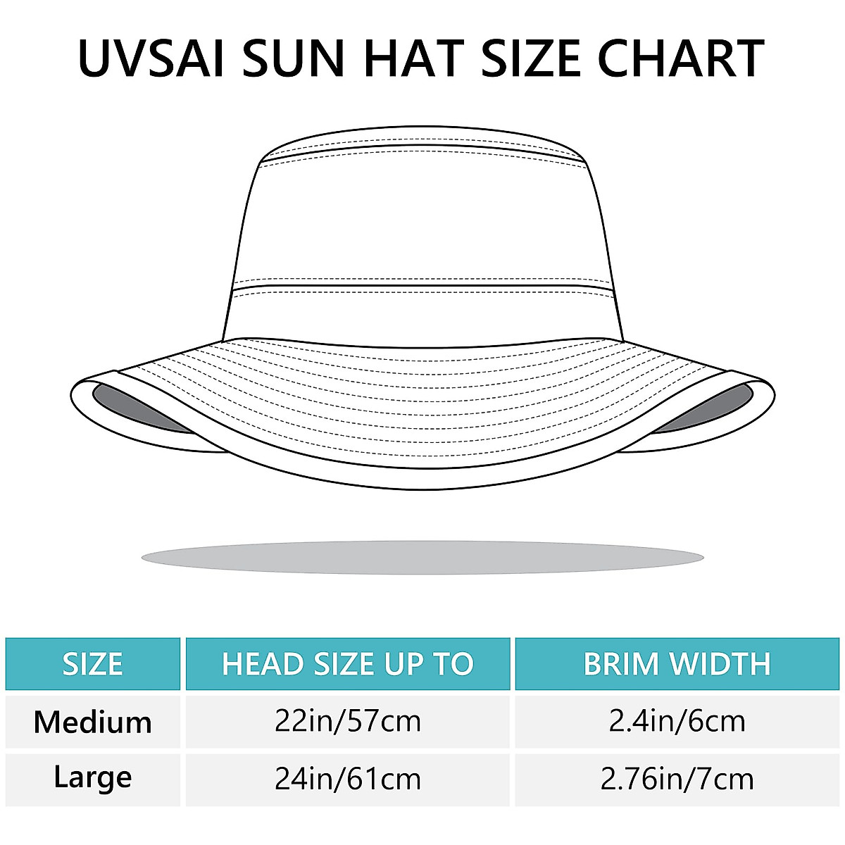 UVSAI UPF 50+ Foldable Sun Hat Patterned Under Brim Bucket Hats for Summer Hiking Fishing Beach Safari Men Women Navy