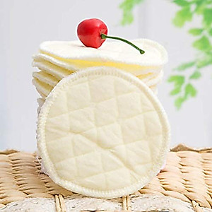 ARTIBETTER 6pcs Bamboo Nursing Pads Reusable Washable Breastfeeding Pads Breast Pad (Random Color)