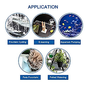 ALAMSCN 4PCS DC 3V 5V Micro Submersible Mini Water Pump for Aquariums Fish Tank Pond Fountain Hydroponics Garden with 2M Flexible Tube Water Pipe