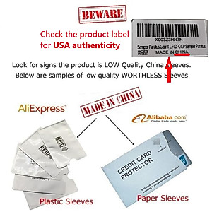 5x RFID Blocking Credit Card"DuPont TYVEK" Sleeves for wallet or purse. Protect your debit cards, credit cards and IDs from identity theft skiming.