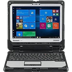 Panasonic Toughbook CF-33, with 2.40GHz Intel i5-6300U, 12" QHD Multi-Touch + Digitizer, 16GB RAM, 512GB SSD, Wi-Fi, BT, 4G LTE, Dual Pass, TPM, Win 10 Pro (Renewed)