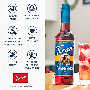 Torani Sugar Free Syrup, Raspberry, 25.4 Ounce (Pack of 4)