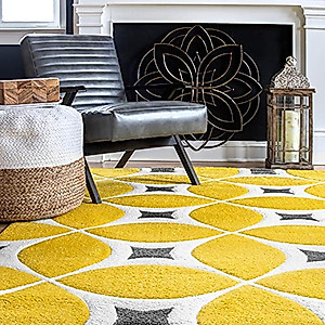 nuLOOM Gabriela Contemporary Trellis Area Rug, 5x8, Sunflower