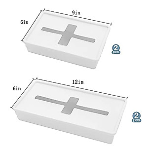 Ziplock Bag Organizer for Kitchen Drawer Pantry, 4 PC Plastic Bag Storage Organizer Container with Openable Top Lids, Suitable for Gallon Quart Sandwich Snack Bags