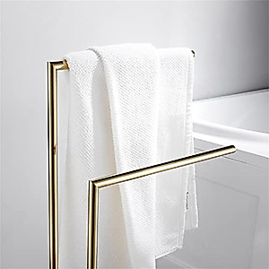 FCMLD Freestanding Towel Racks Bathroom Accessories Natural Marble Stand on Floor Towel Rail Stand Clothes Rack
