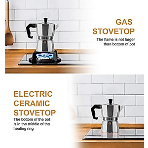 Mixpresso Aluminum Moka Stove Coffee Maker, Moka Pot Coffee Maker for Gas, Electric Stove Top, Classic Italian Coffee Maker, Espresso Maker Stovetop, Camping Pot 3 Espresso Cup 5 Oz