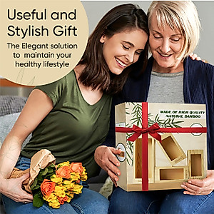 VIKAMAX Ziplock Bag Organizer , Bamboo Drawer Organizer , 4 Separate Baggie Organizer Storage Bag Organizer Bag Storage Organizer for Kitchen Drawer