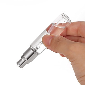 ZbFwmx 20 Pack Set 10ML Protable Refill Bulk Atomizer Spray Travel Perfume Bottle Hydrating Empty Bottle (Gold Caps)