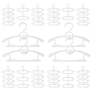 40 Pack Baby Hangers for Closet Plastic Kids Hangers Clothes Space Saving Hangers Non Slip Extendable Baby Hangers for Nursery Toddler Heavy Duty Clothing Hangers Bulk, White