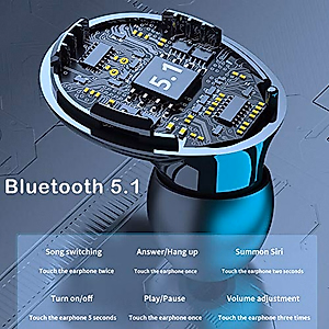 Wireless Earbuds Bluetooth 5.1 Earphones for Samsung Galaxy Z Fold2 in Ear Headphones True Stereo Sports Waterproof/Sweatproof Headsets with Microphone