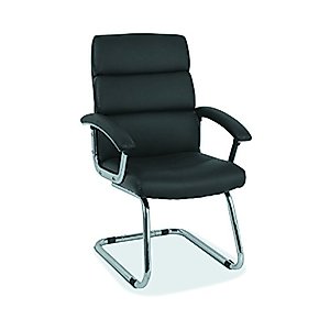 HON Traction Guest Chair with SofThread Leather, in Black (HVL102)
