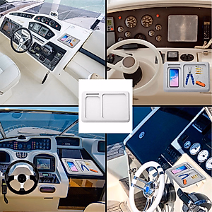 YUSOVE Marine Foam Phone Holde,Boat Dash Accessory Perfect for Fishing Boat Center Consoles,Boat Storage Organizer,with 3M Adhesive Backing (White)
