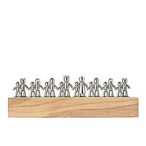 Umbra Buddy Chess Set For Kids & Adults – Modern Original Chessboard Game Made of Metal With Nickel & Titanium Finish – Measures 13 x 13 by 1 ½ Inch (33 x 33 x 3.8 cm) - Velvet Bottom for Easy Moving