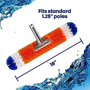 Blue Torrent Brush (18 Inches, Orange/White/Blue)