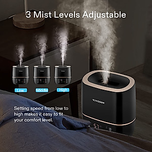 VIVOSUN Air Humidifier 4.5L 2-in-1 Cool & Warm Mist Humidifier, Indoor Ultrasonic Humidifier with Essential Oil Box & Remote Control for Bedrooms, Offices, Plants, Babies, Dryness, and Skincare
