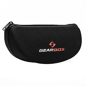 GEARBOX Vision Black Frame Eyewear with Hard Case, Smoke Lens
