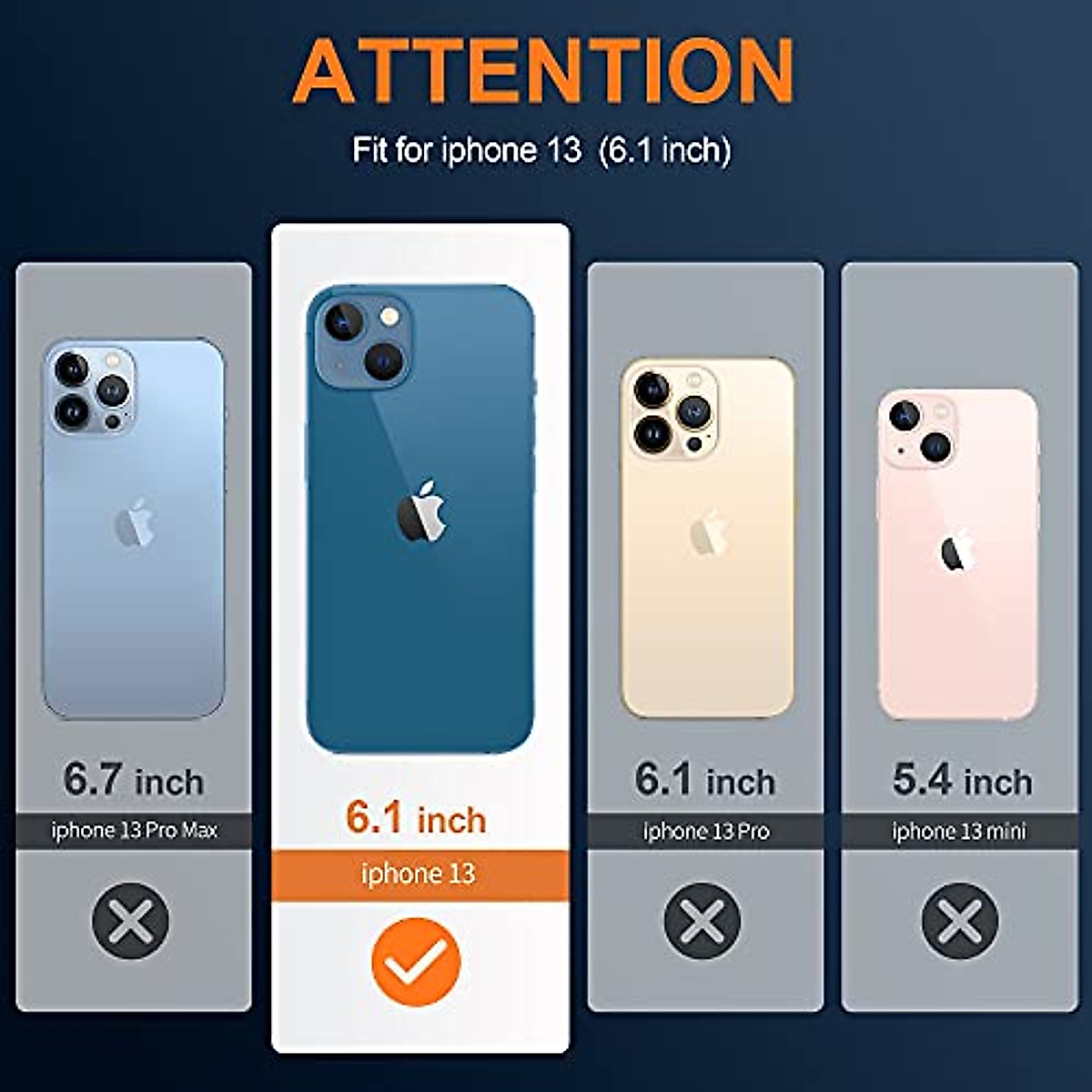 Migeec for iPhone 13 Clear Case Shockproof Phone Cover Protective Phone Case for iPhone 13, 6.1 inch