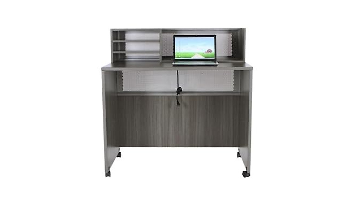 Modern Reception Desk - Stylish Mobile Checkout Station