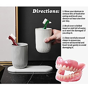Premium Hard Denture Brush Toothbrush, Cleaning Brush, Multi-Layered Bristles & Portable Denture Double Sided Brush, Denture Care(Pack of 3)