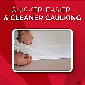 Magic American Tub/Floor Peel and Stick Caulk, 1-1/4" x 5' (3.1cm * 1.5m) , (1 Count (Pack of 1), white)