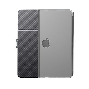 Speck Products Balance Folio Clear Case, Compatible with iPad Pro 11-Inch (2020), Gunmetal Grey Metallic/Clear