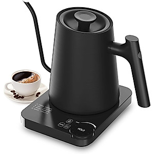 Temperature Electric Kettle, Airyoyo Gooseneck Electric Kettle with 4 Variable Presets, ±1℉ Temperature Control & LED Real-time Temperature Display, Stainless Steel Inner, 24H Keep Warm