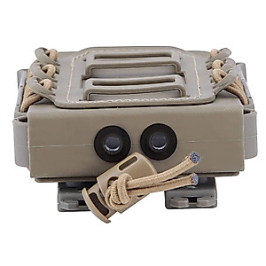 Dekoo Mag Pouch, 3PCS Tactical Magazine Pouches Molle Fastmag Softshell Mag Carrier 5.56/7.62mm Fastmag for Airsoft M4 AR AK (Tan)