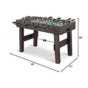 EastPoint Sports Classic Sport 48" Mid-Size Indoor Fairmont Foosball Table, Easy Setup, Grey