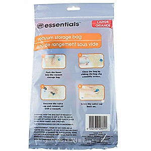 3 NEW ESSENTIALS Large VACUUM STORAGE BAG SPACE SAVER 17.5 in x 27.5 in