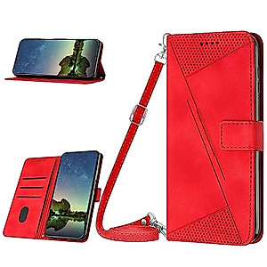 FACSER Flip Shockproof Case Compatible with iPhone 11 Pro Max Wallet Flip Phone Case Card Slot Holder Flip Cover Phone Case Wrist Strap Phone Case Compatible with iPhone 11 Pro Max (Color : Vermelho)
