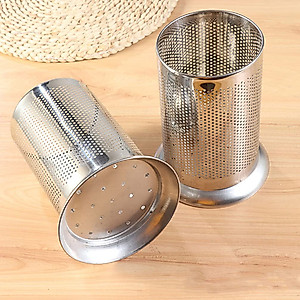 Cabilock 2pcs Kitchen Utensil Chopsticks Straw Holder Stainless Steel Silverware Holder Countertop Utensil Holder for Kitchen Home Office Pen Holder Organizer