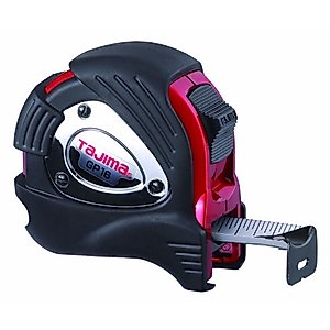 TAJIMA Tape Measure - 16 ft x 1 inch G-Plus Measuring Tape with Armored Case & Acrylic Coated Blade - GP-16BW